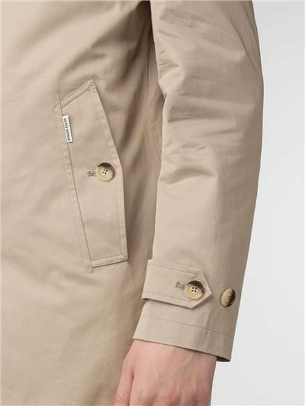 Men's Beige Cotton Mac Jacket | Ben Sherman | Est 1963