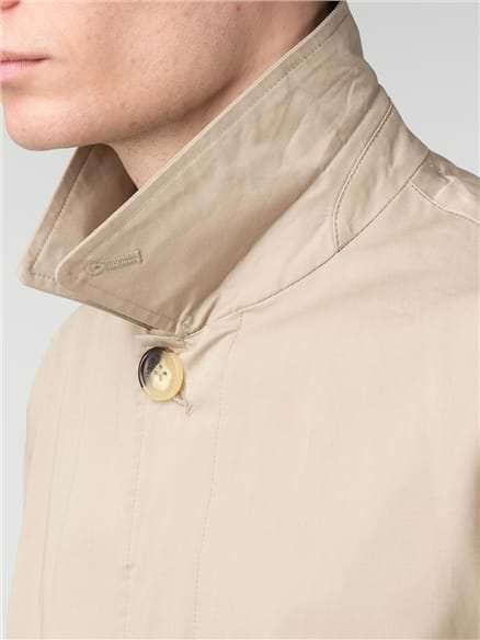 Men's Beige Cotton Mac Jacket | Ben Sherman | Est 1963
