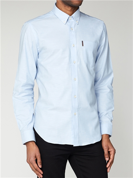 Sky Blue Long Sleeve Oxford Shirt Ben Sherman Est 1963