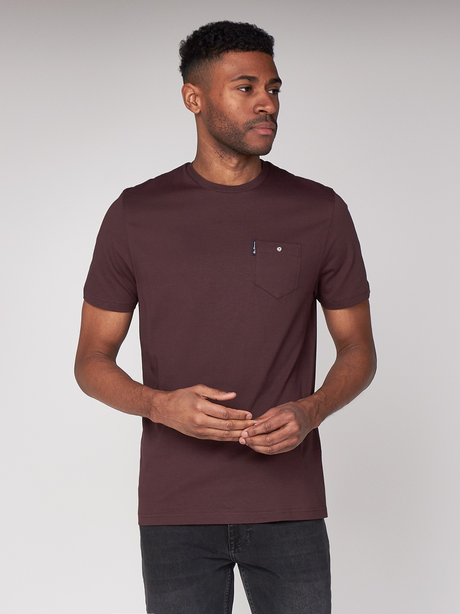 Men's Dark Red Spade Pocket Tee | Ben Sherman | Est 1963