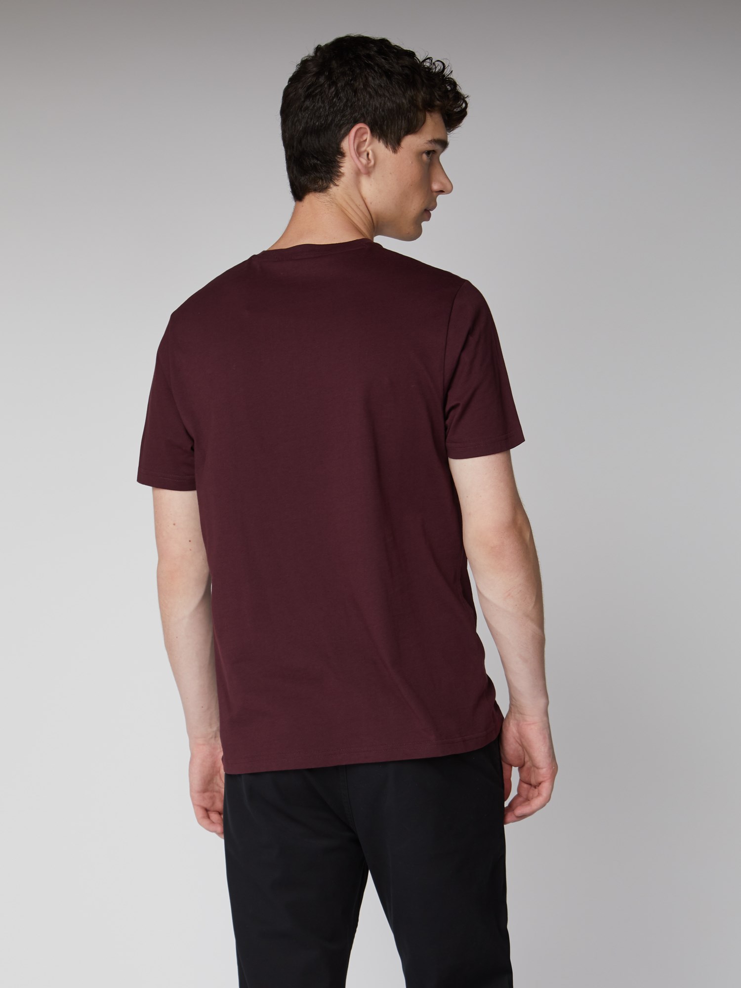 Men's Burgundy Red Spade Pocket Tee | Ben Sherman | Est 1963