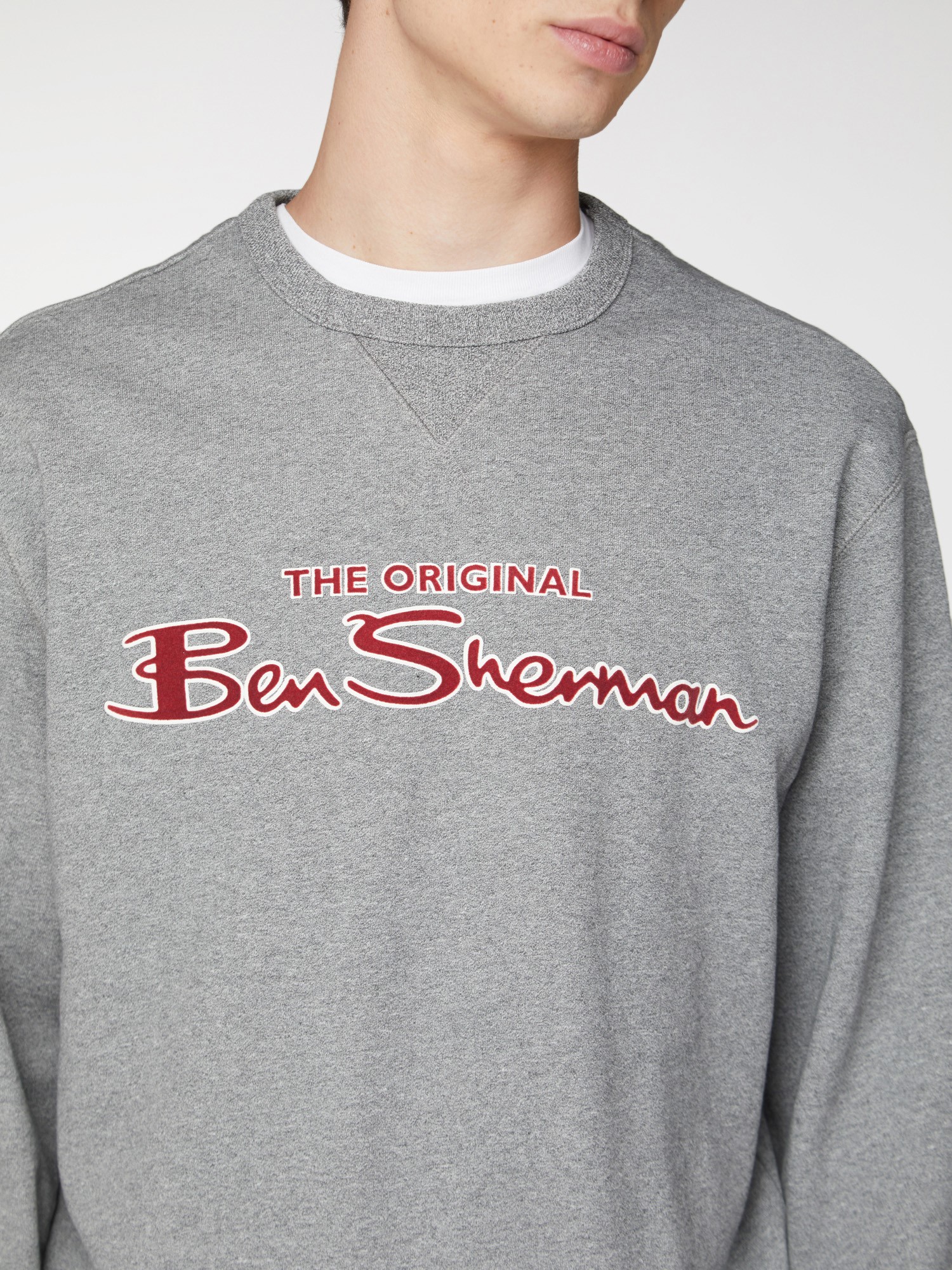 Grey Loopback Sweatshirt Logo Jumper | Ben Sherman | Est 1963