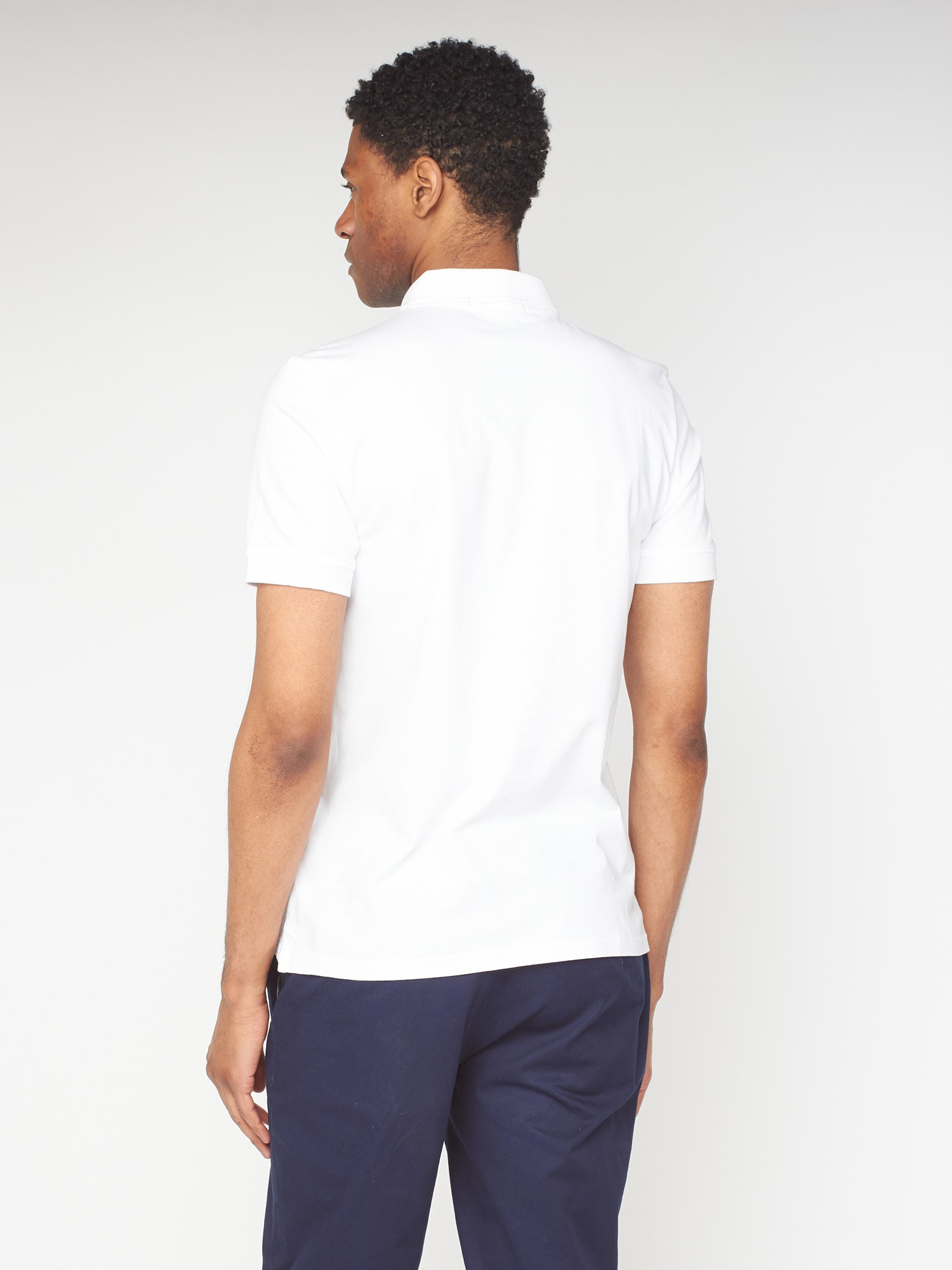 Men's Clean Trim Jersey Polo - White | Ben Sherman
