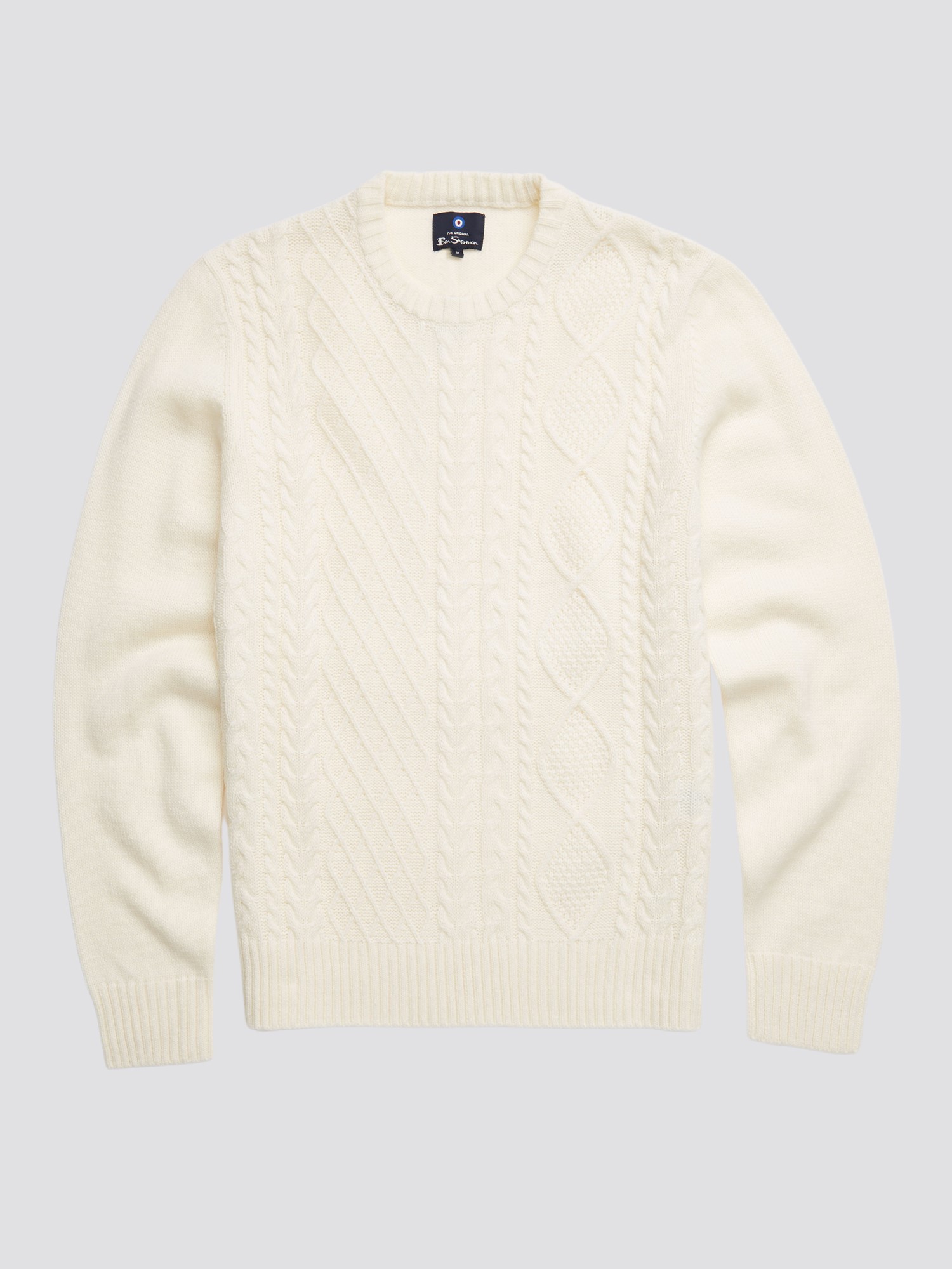 Cable Crew Neck Jumper - Ivory