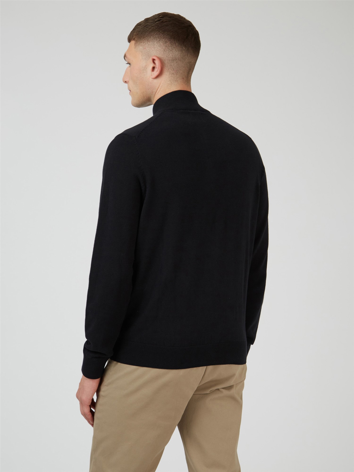 Ben Sherman Half Zip Funnel Neck Jumper