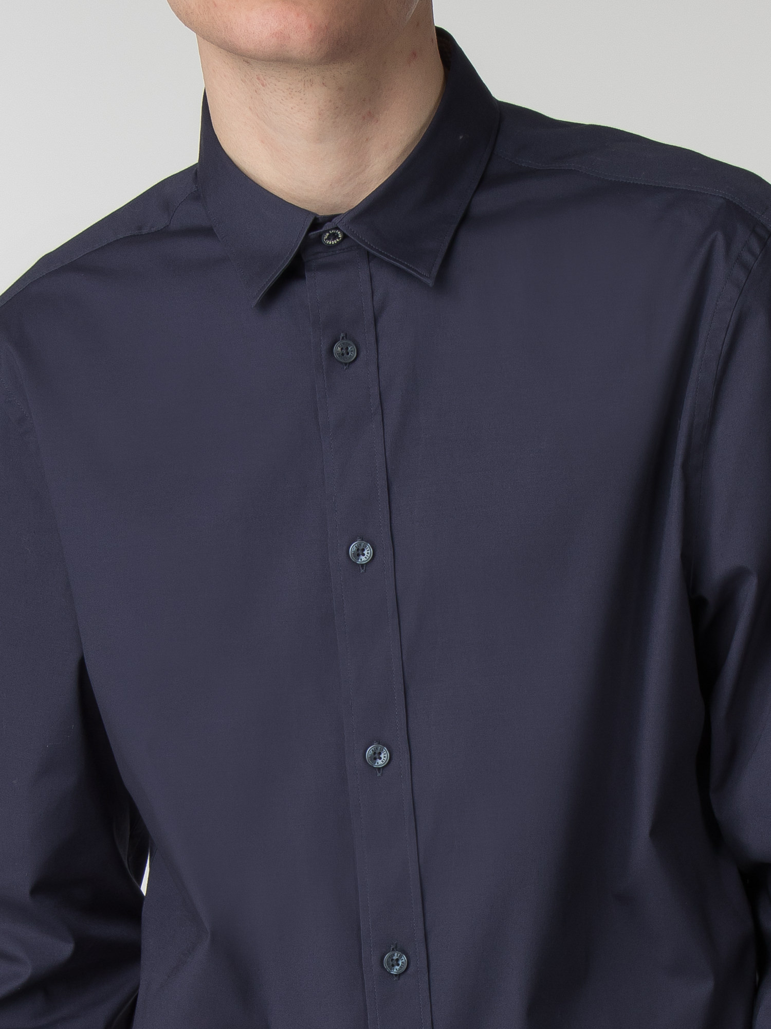 Men's Navy Stretch Poplin Shirt | Ben Sherman | Est 1963