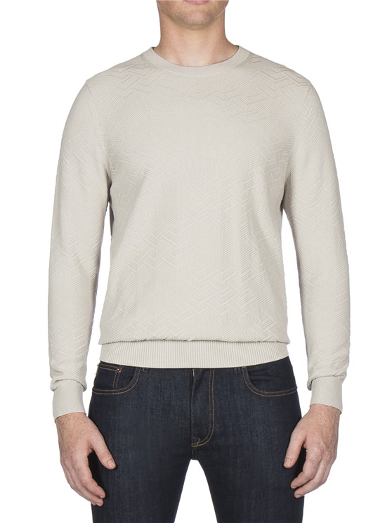 CHEVRON TEXTURE CREW NECK | Ben Sherman