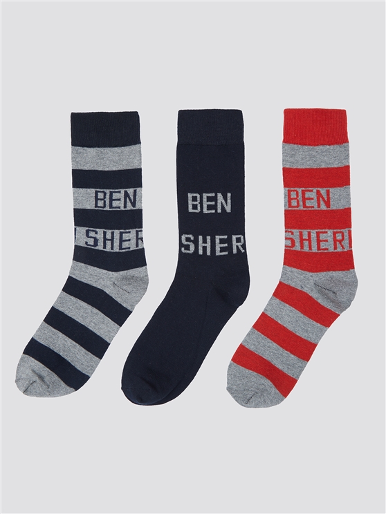 Ben Sherman 3 Pack of Stripe Socks. | Ben Sherman